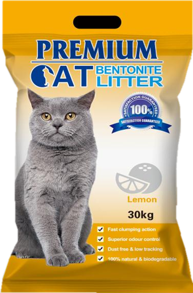 PREMIUM CAT LITTER SAND 30KG - LEMON - AS Teng Teng Trading Sdn. Bhd.